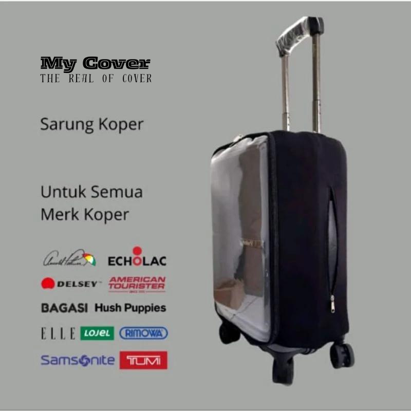 Jual Sarung Koper Luggage cover Pelindung Koper Plastik/Mika + Kain ...