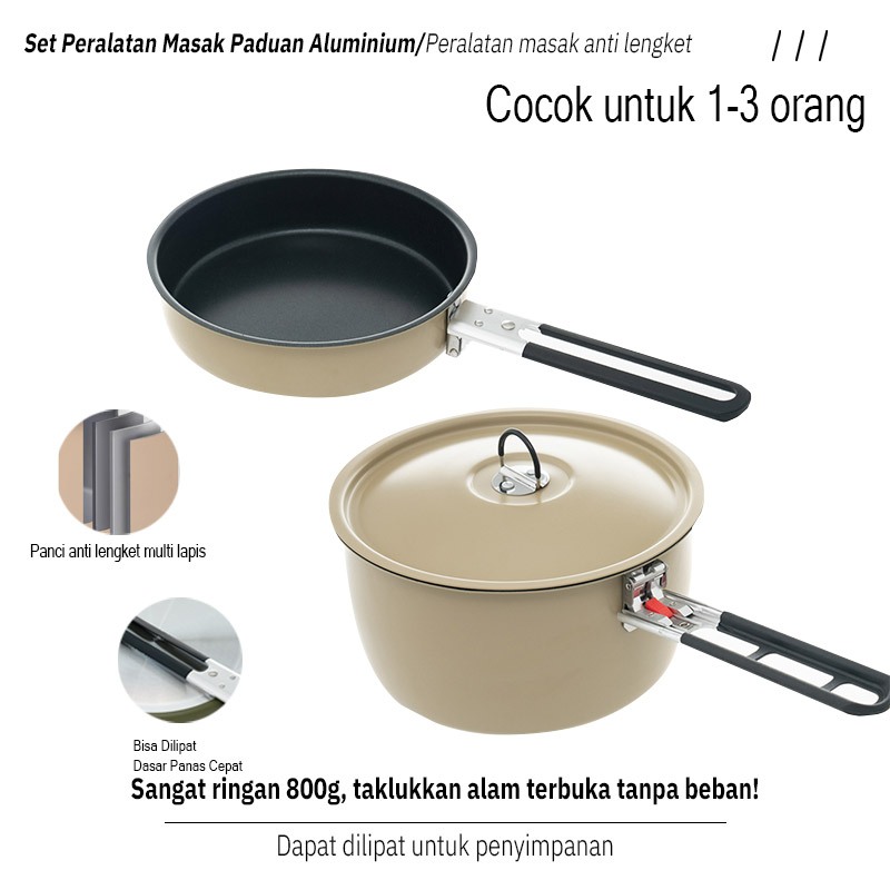 Jual Paduan Aluminium Camping BRAISER Cooking Set Outdoor Portable Alat ...