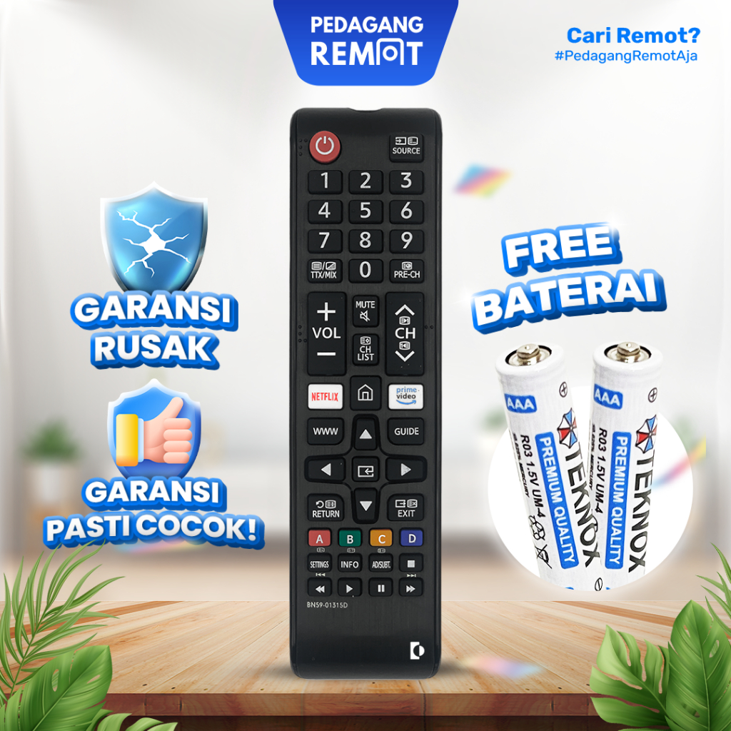 Jual Remote TV Samsung LCD LED Smart TV Netflix BN59-01315D | Shopee Indonesia