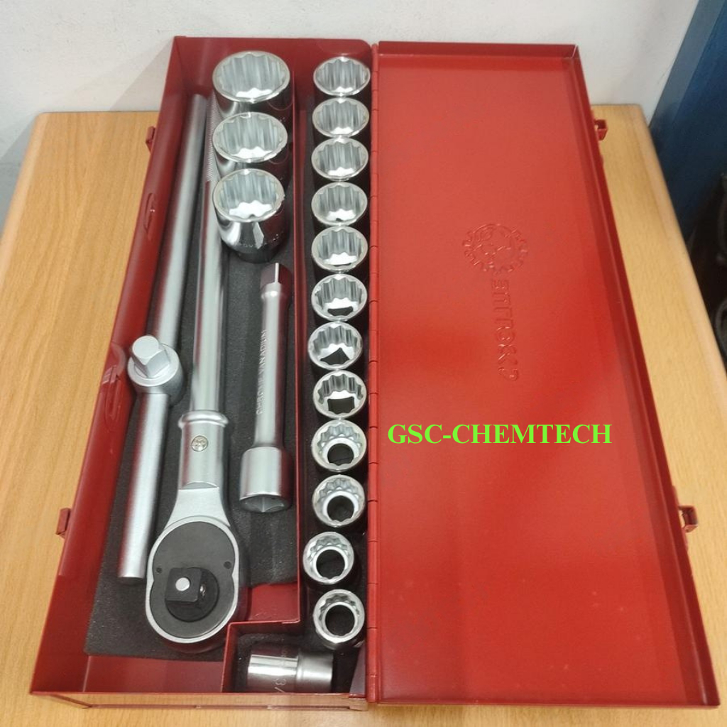 Jual Kunci Socket Set Inch Bullock's 3/4" DR 12PT 1-3/16" - 2" (19Pcs ...
