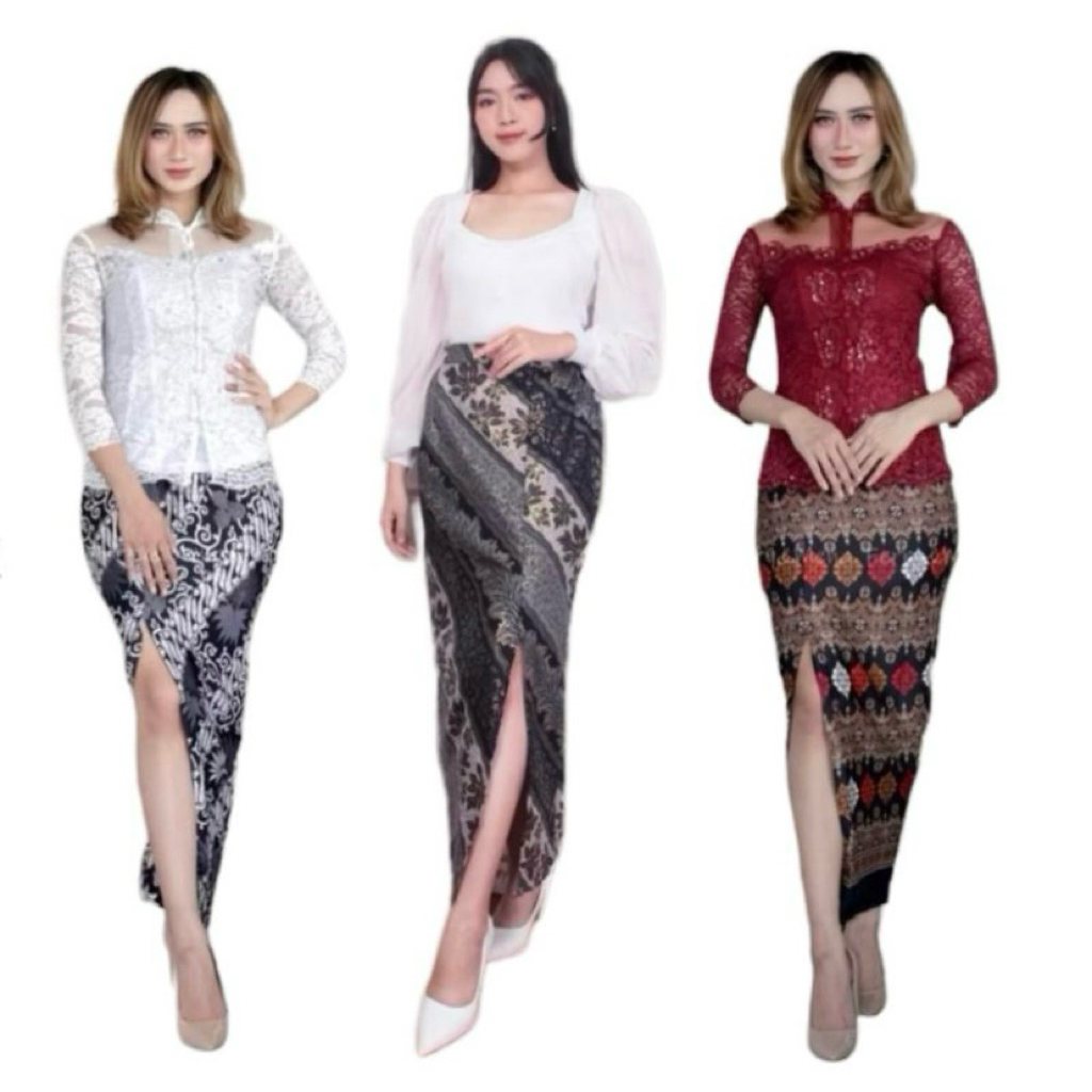 Jual Rok Span Batik / Rok Span Tinggal Pakai / Rok Belah Pinggir / Rok ...