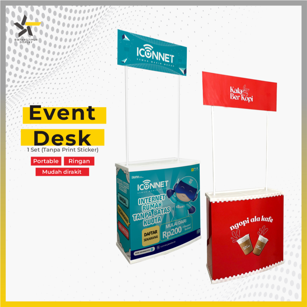 Jual Event desk, event portable desk, meja promosi lipat, promotion ...