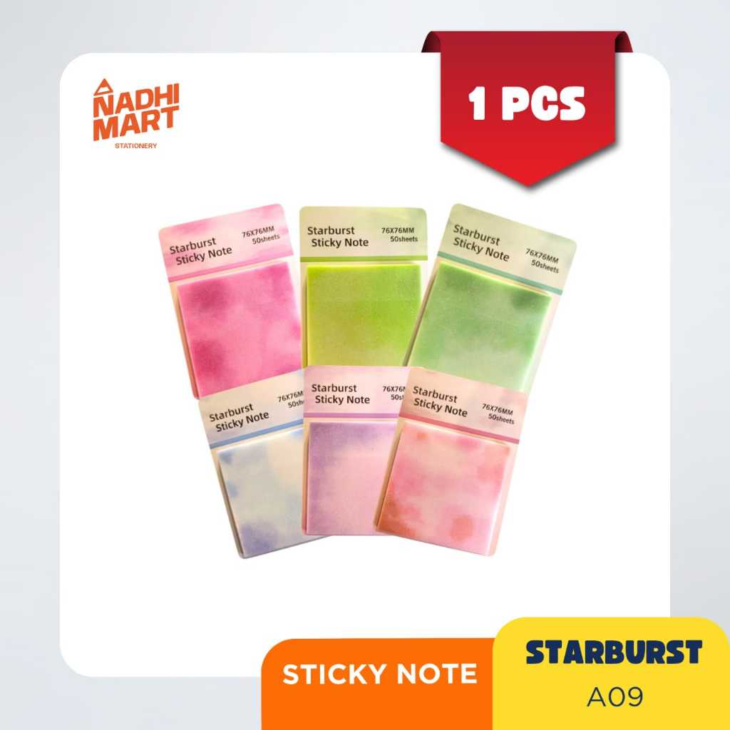 Jual STICKY NOTES A09 76X76MM STICKY NOTE 50 LEMBAR MEMO TEMPEL GRADASI ...