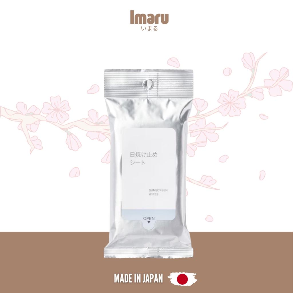 Jual Muji Sunscreen sheet- Sunscreen Whipes- 12 sheets- Pelinding dari ...