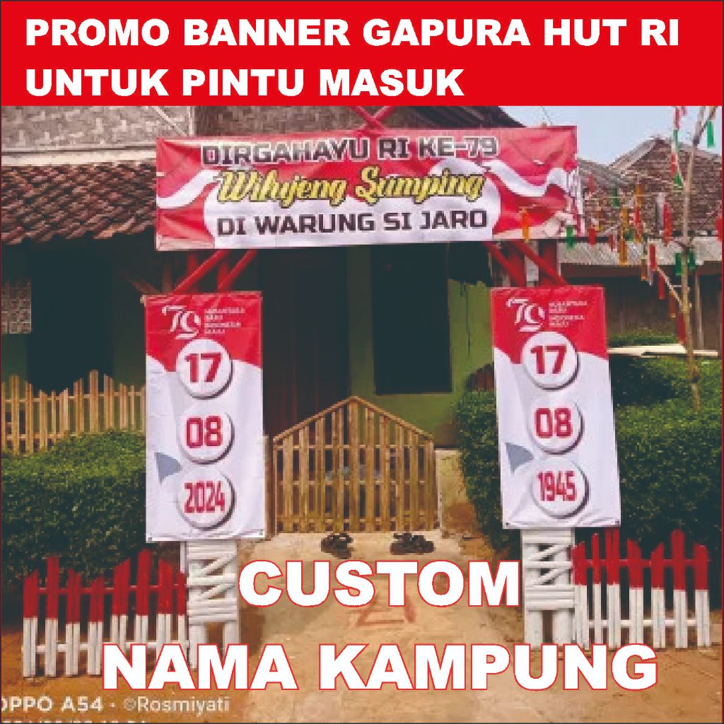 Jual BANNER GAPURA HUT RI 80 UNTUK DI PASANG DI PINTU MASUK GANG ...
