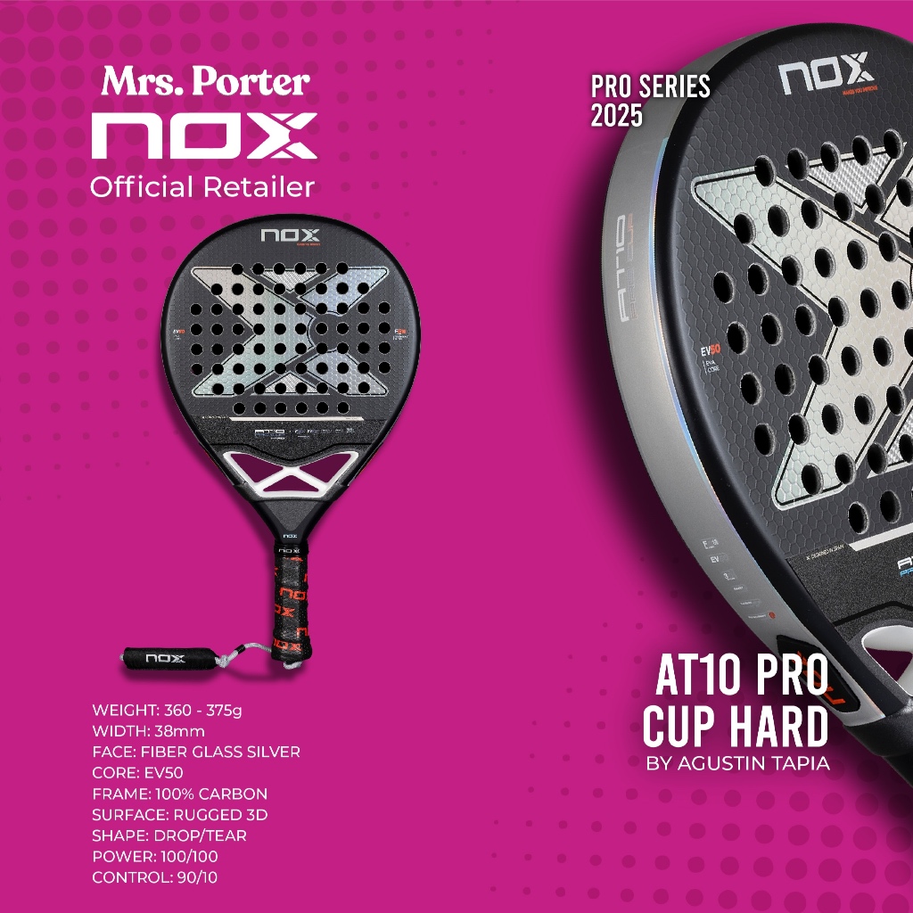 Jual NOX AT10 PRO CUP HARD 2025 BY AGUSTIN TAPIA PADEL RACKET | Shopee ...