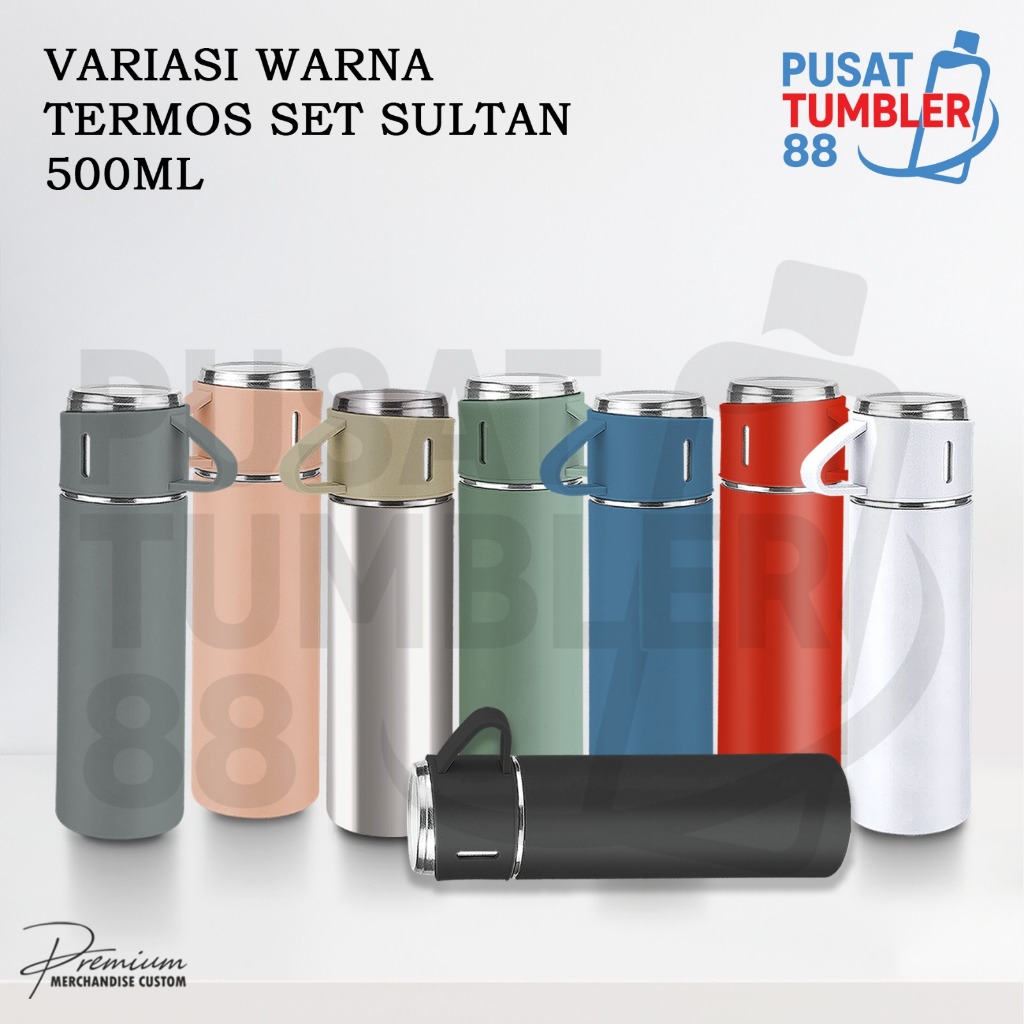 Jual [ MJG8007 ] Termos Set sulthan Polos vacuum flask 500ml stainless ...