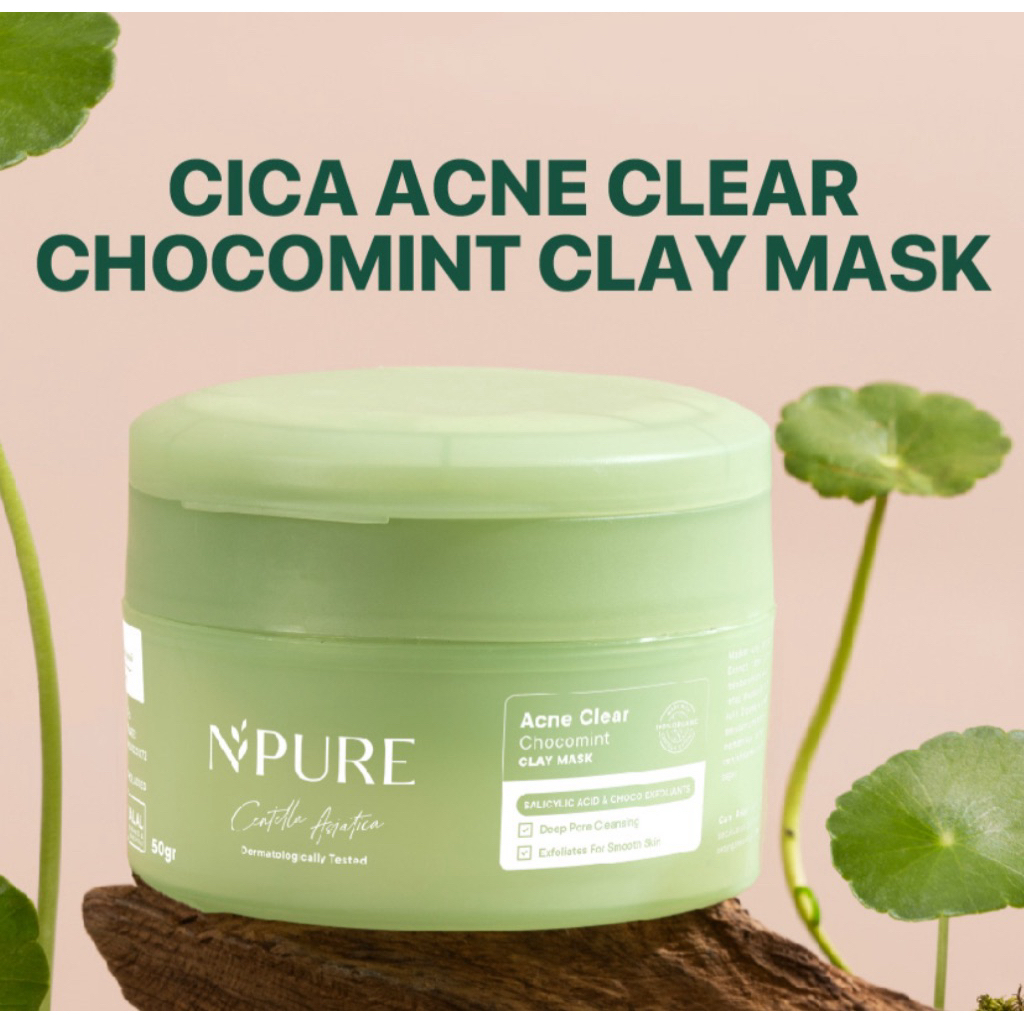 Jual New! Ready Npure Cica Chocomint Clay Mask (50gr) | Shopee Indonesia
