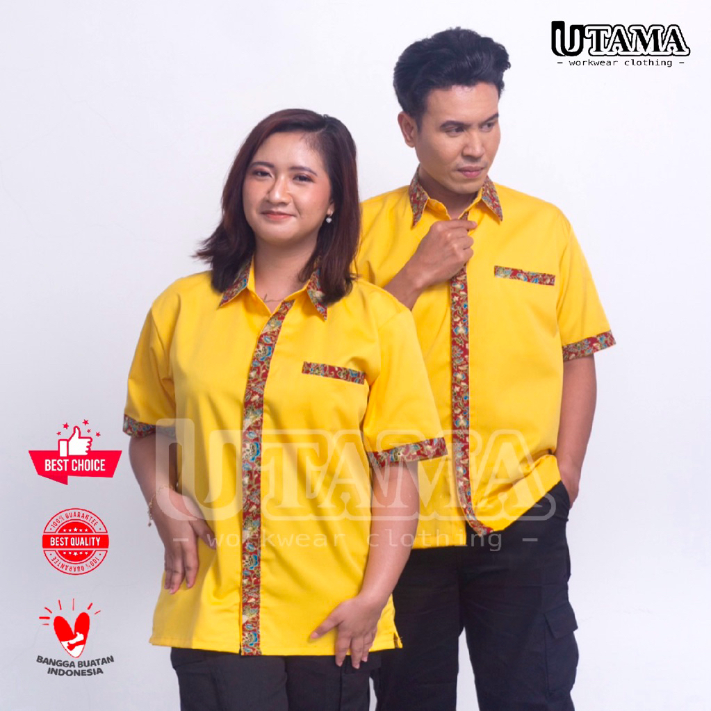 Jual Kemeja Kerja Batik Karyawan - Baju Kerja Catering - Baju Batik ...