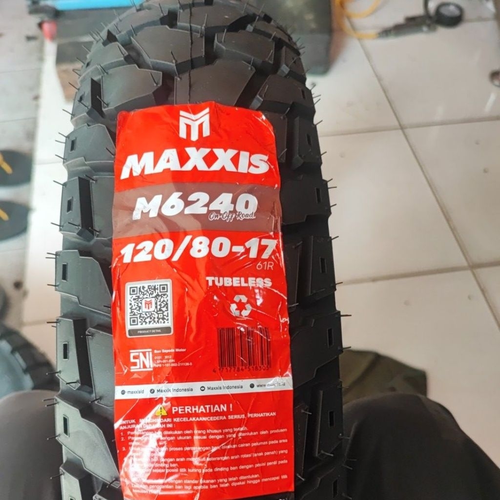 Jual Maxxis Dualpurpose 120/80-17 tubles M6240 on /off road Free Pentil ...