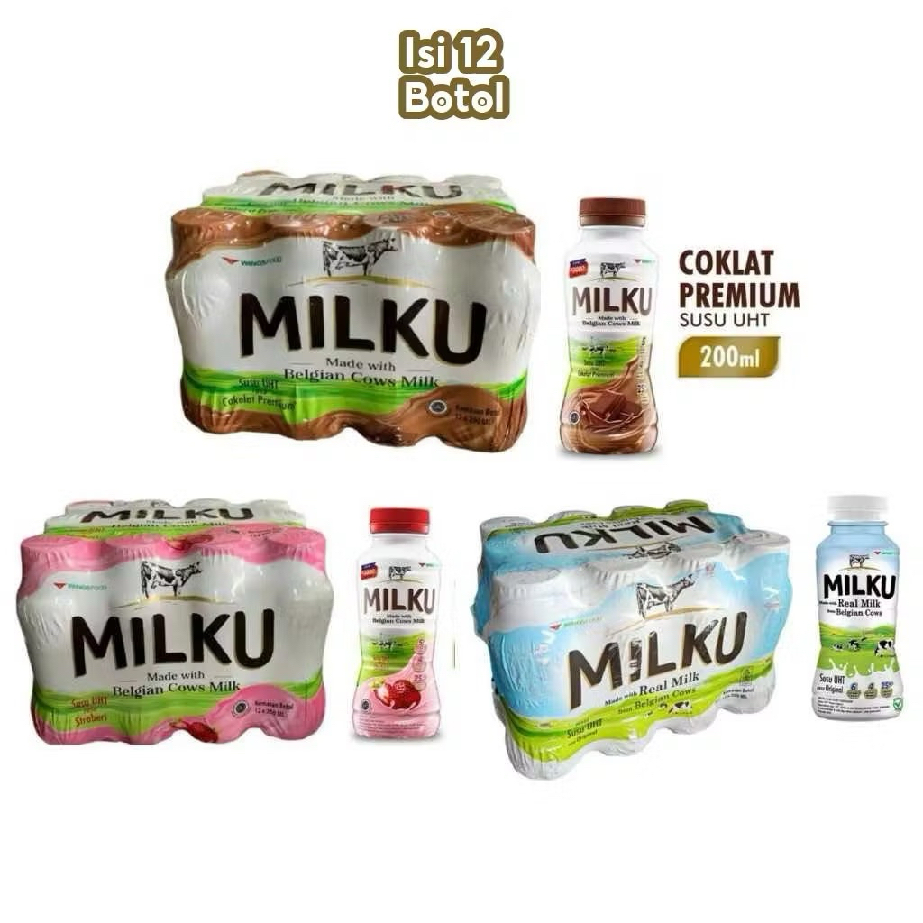 Jual Susu Milku UHT Botol 200ml 12pc (karton) | Shopee Indonesia