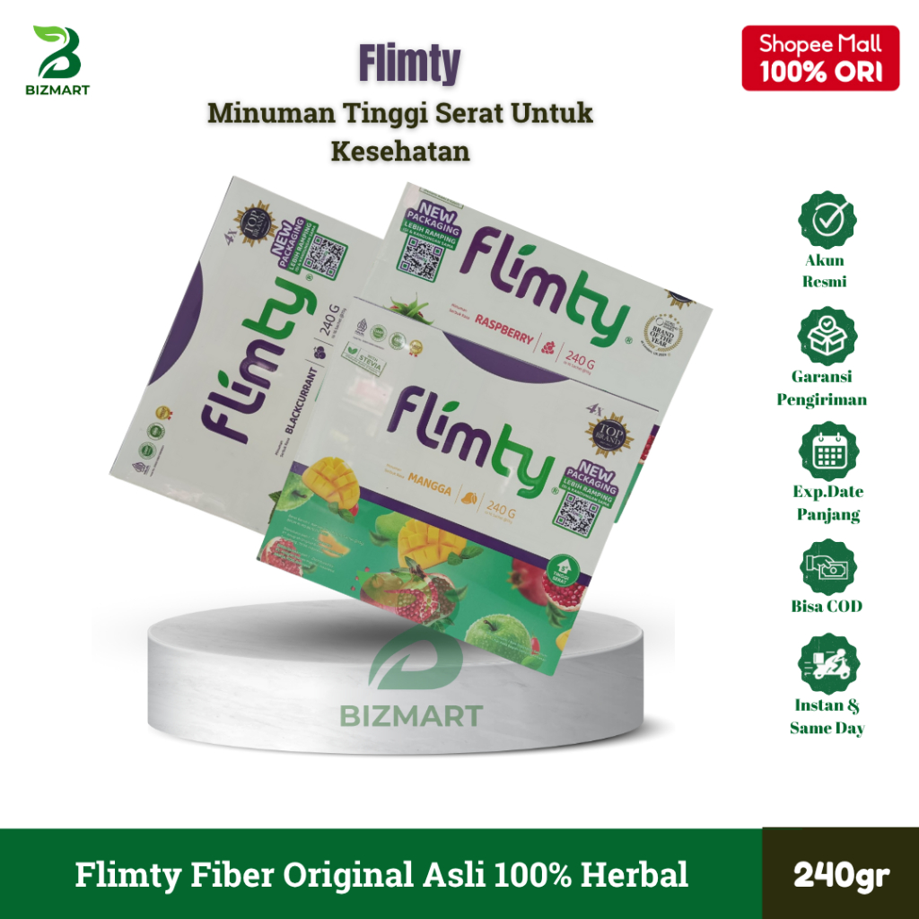 Jual Flimty - Minuman Fiber Original Untuk Kesehatan Paket 1 Box isi 16 ...