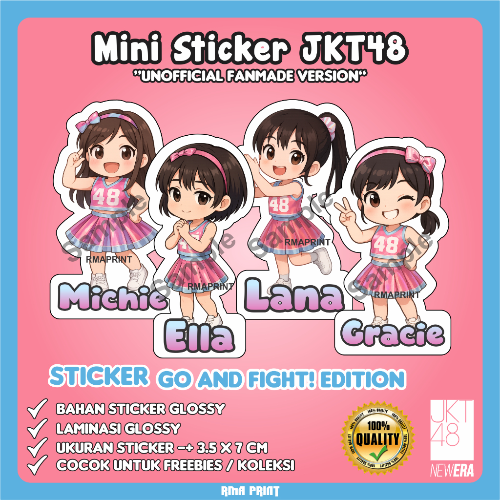 Jual Sticker Mini Jkt48 Go And Fight! | Shopee Indonesia