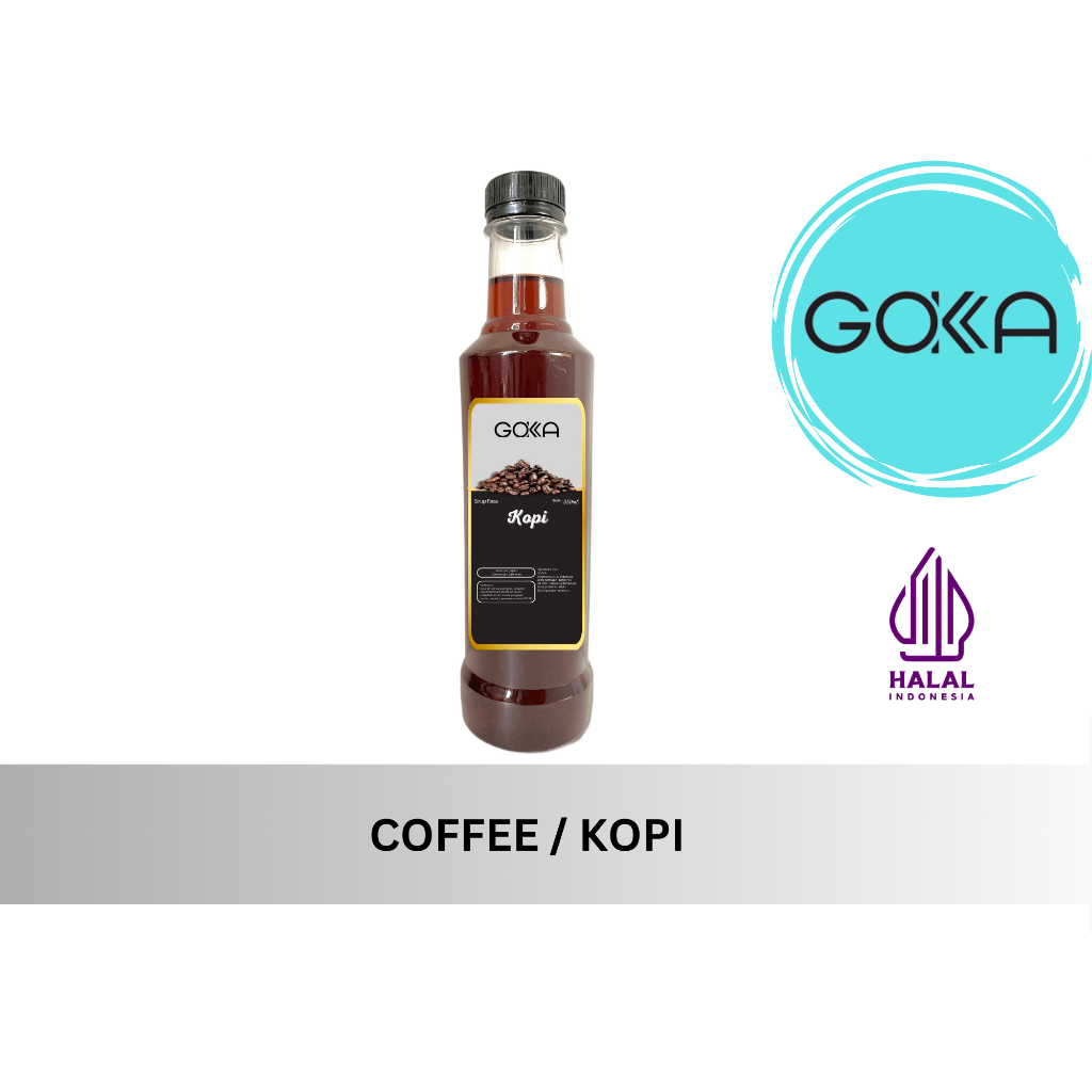 Jual GOKKA Sirup Minuman Rasa Kopi 350ml Syrup HALAL | Shopee Indonesia