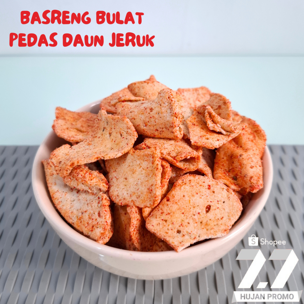 Jual Basreng Bulat Pedas Daun Jeruk 1KG | Basreng Koin | Basreng Pipih ...