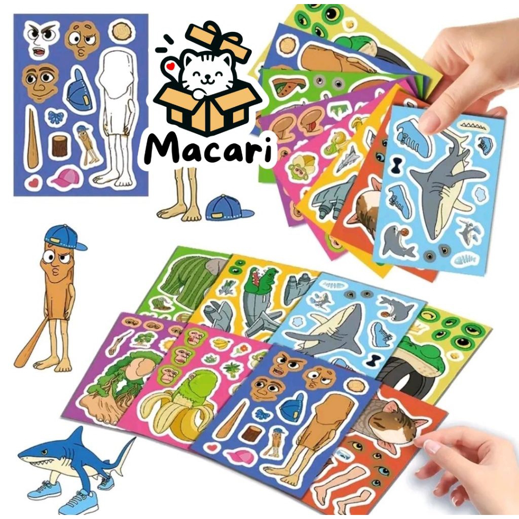 Jual [BRAINROT] DIY Sticker Puzzle Ganti Wajah Brainrot Anomali / DIY ...