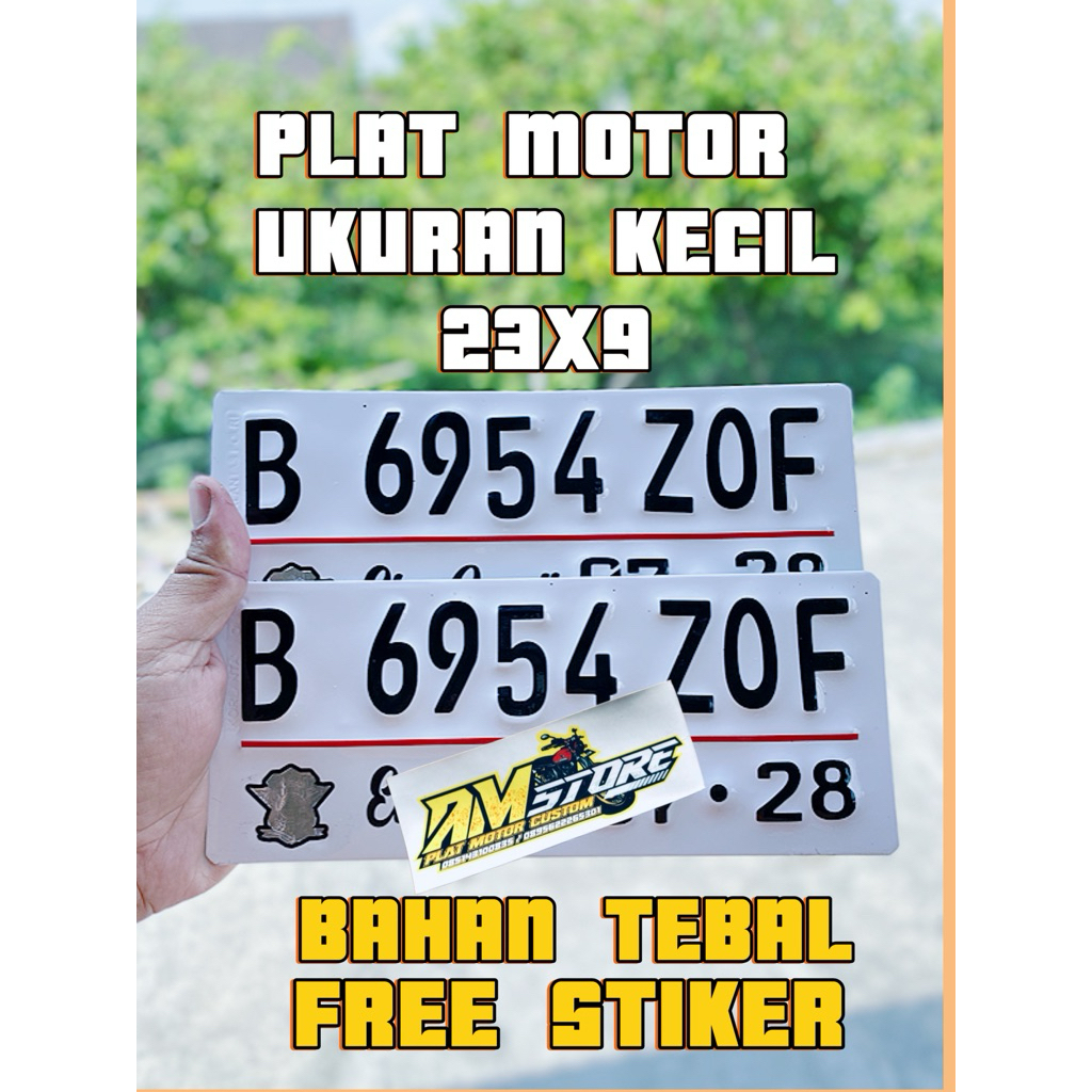Jual Plat motor custom plat motor baut tanam plat motor warna putih ...