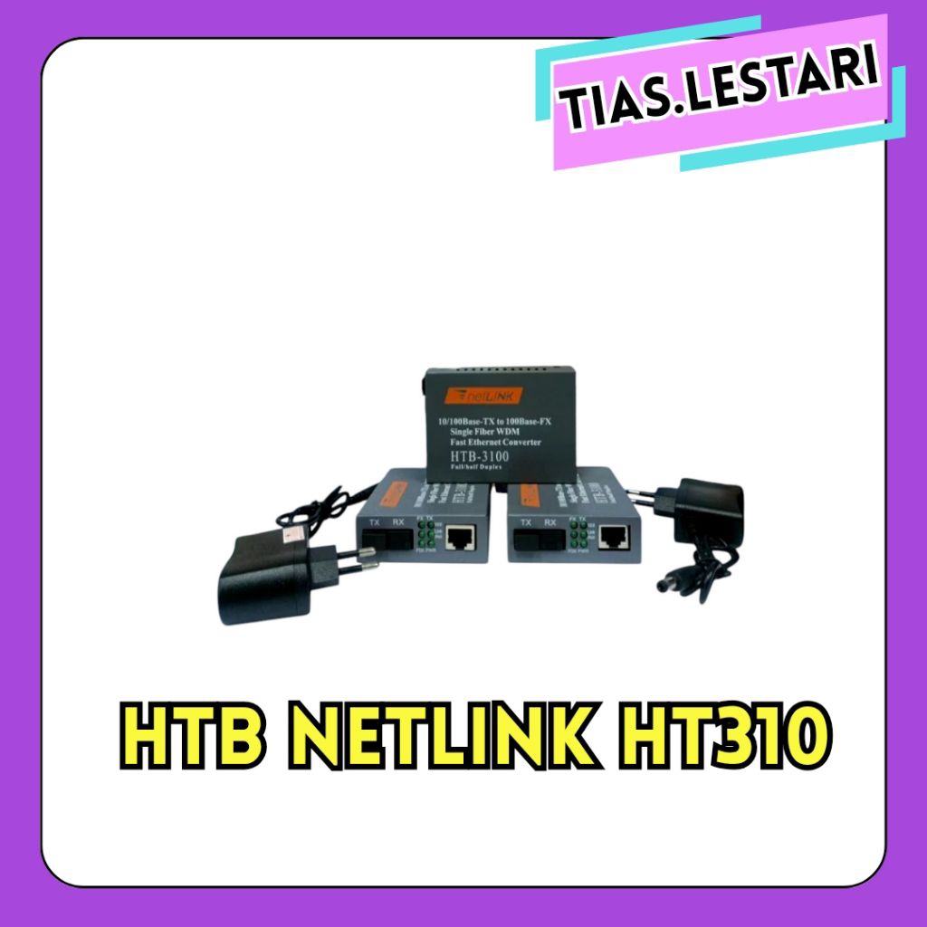 Jual Optical Media Converter HTB-3100 A+B Fiber RJ45 Netlink 1 Pasang | Shopee Indonesia