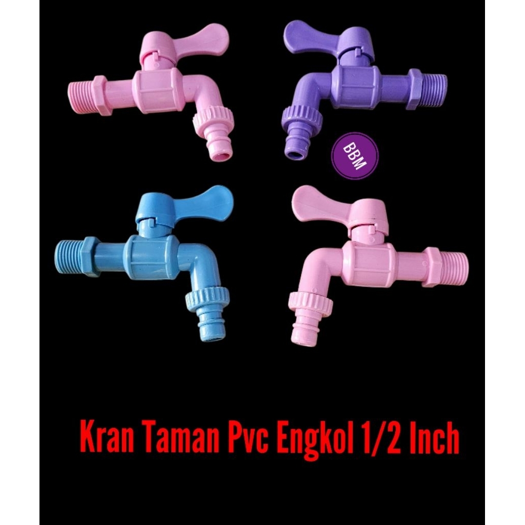 Jual Kran Air Taman Pvc Plastik Warna Stabilo Kran Taman Engkol Plastik ...