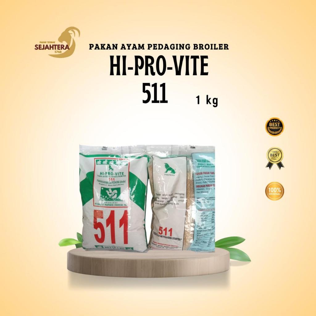 Jual Pakan Ayam 511 HI-PRO-VIT, Berat 1 kg, sangat berkualitas cocok ...