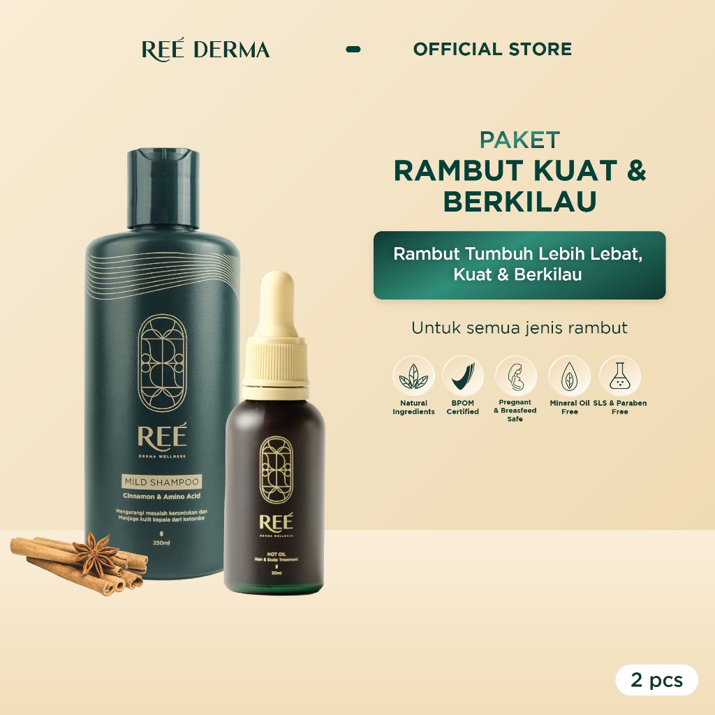 Jual Ree Derma Wellness - Bundle Special Price - Shampoo 250ml & Hot ...