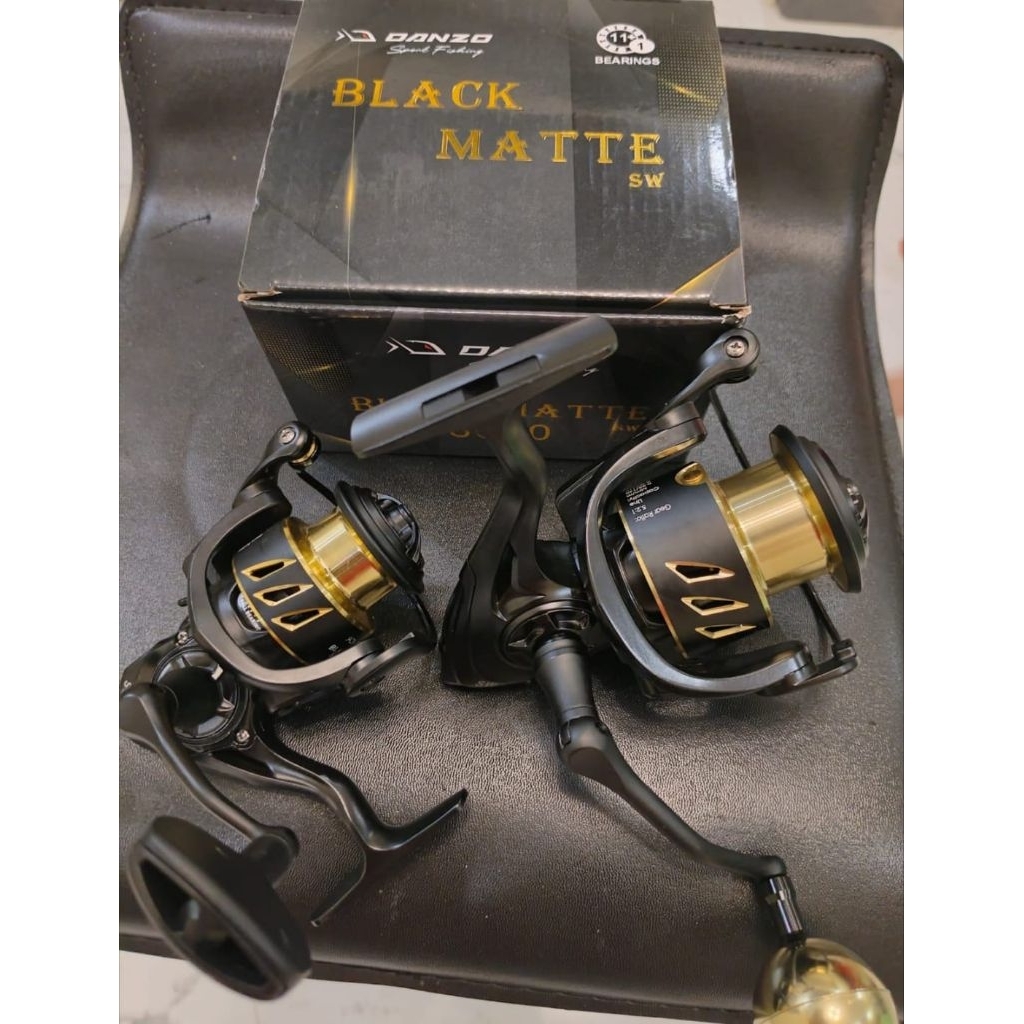 Jual REEL PANCING DANZO BLACK MATTE SALTWATER SW | Shopee Indonesia