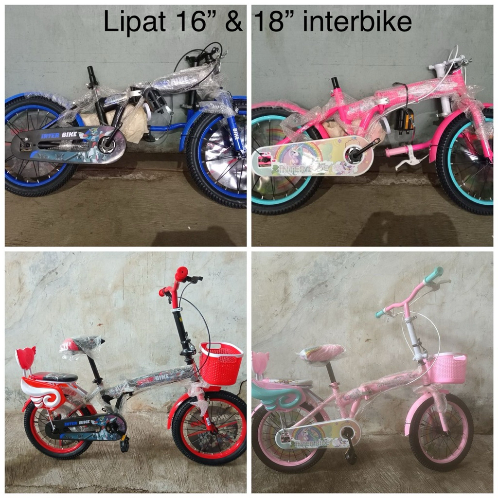 Jual SEPEDA ANAK LIPAT 16 & 18 INCH INTERBIKE | Shopee Indonesia