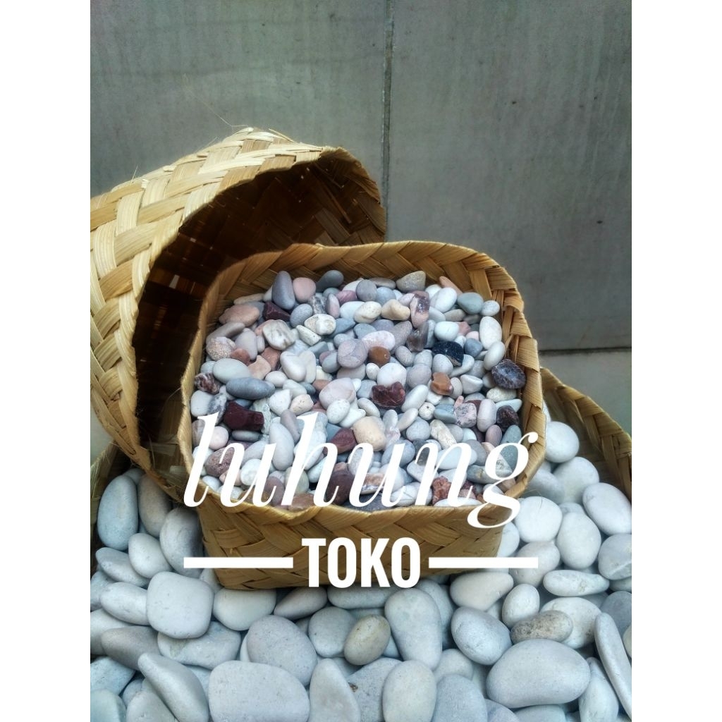 Jual Batu alam hiasan pot bunga/tanaman ekonomis kemasan 1 kg | Shopee ...