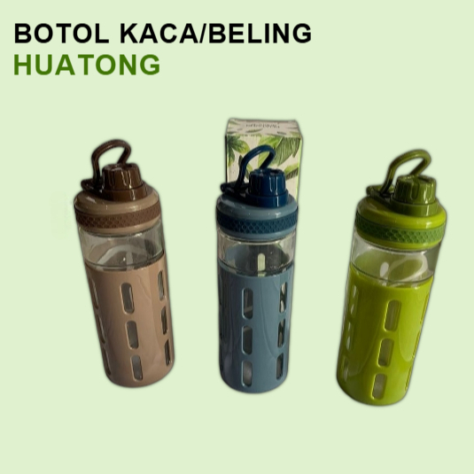 Jual Botol Minum Kaca Lapis Karet Motif Lucu Tumbler Kaca/ Botol Minum ...