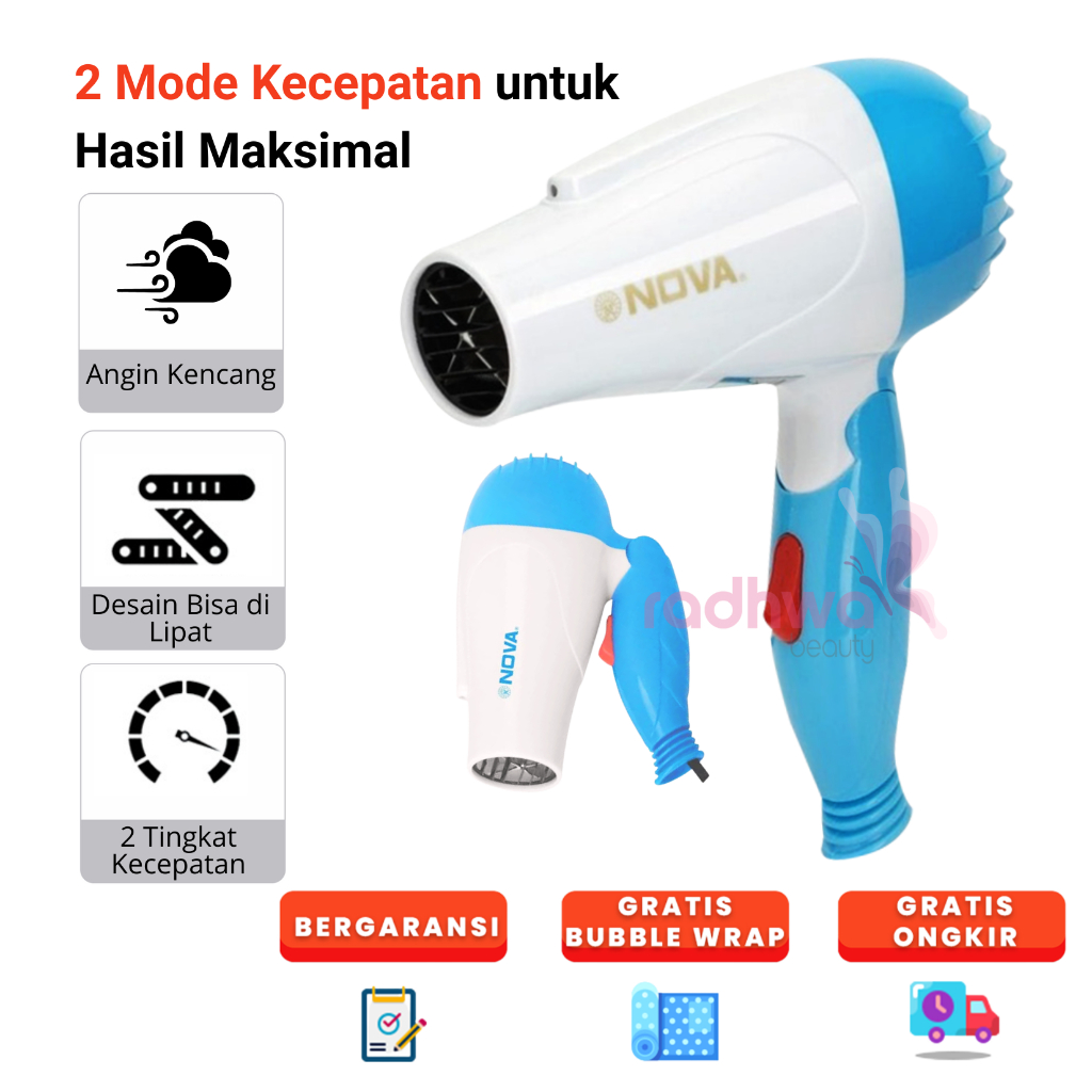 Jual Alat Pengering Rambut Hair Dryer mini Nova - Hedrayer Rambut Mini ...