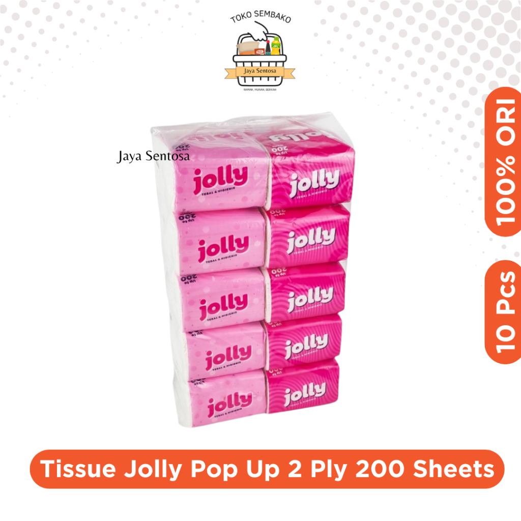 Jual Tissue Jolly POP UP 200 Sheets (Isi 10pcs) (Tisu Jolly) | Shopee ...