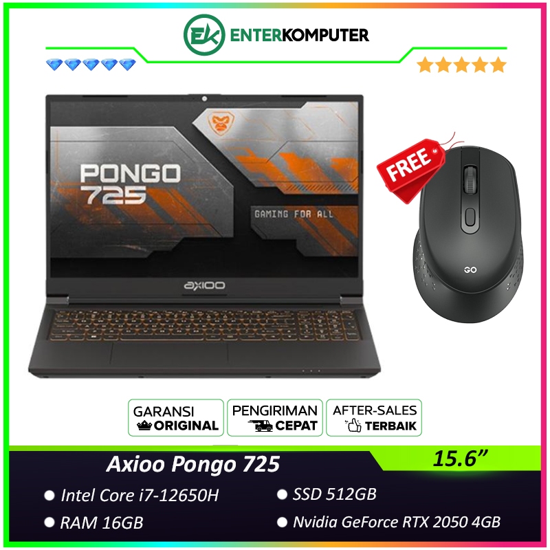 Jual Axioo Pongo 725 - Core i7-12650H RAM 16GB | Shopee Indonesia