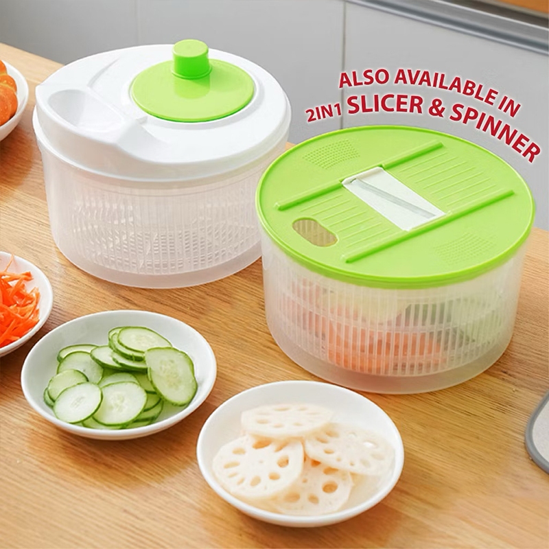 Jual Peniris Pengering Sayuran Putar 3L / Salad Spinner Bowl / Sayur ...