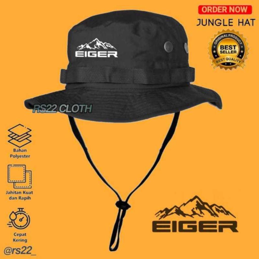 Jual Eiger Topi Gunung Rimba Outdoor Hiking Hutan Camping Hat Tali ...