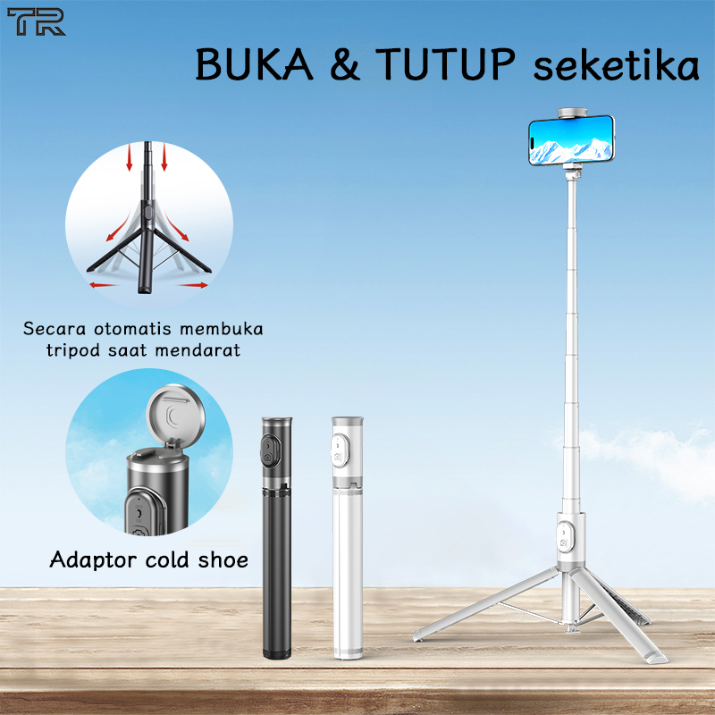 Jual Trbest 170CM Auto Open Tongsis Tripod Aluminium Automatic Pop Up ...