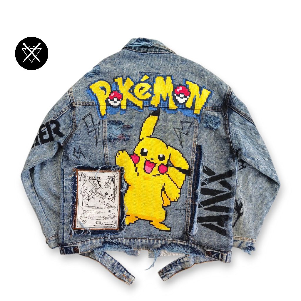 Jual ANXIETY / JAKET LUKIS / JAKET JEANS/ JAKET CUSTOM/ JAKET JEAN ...