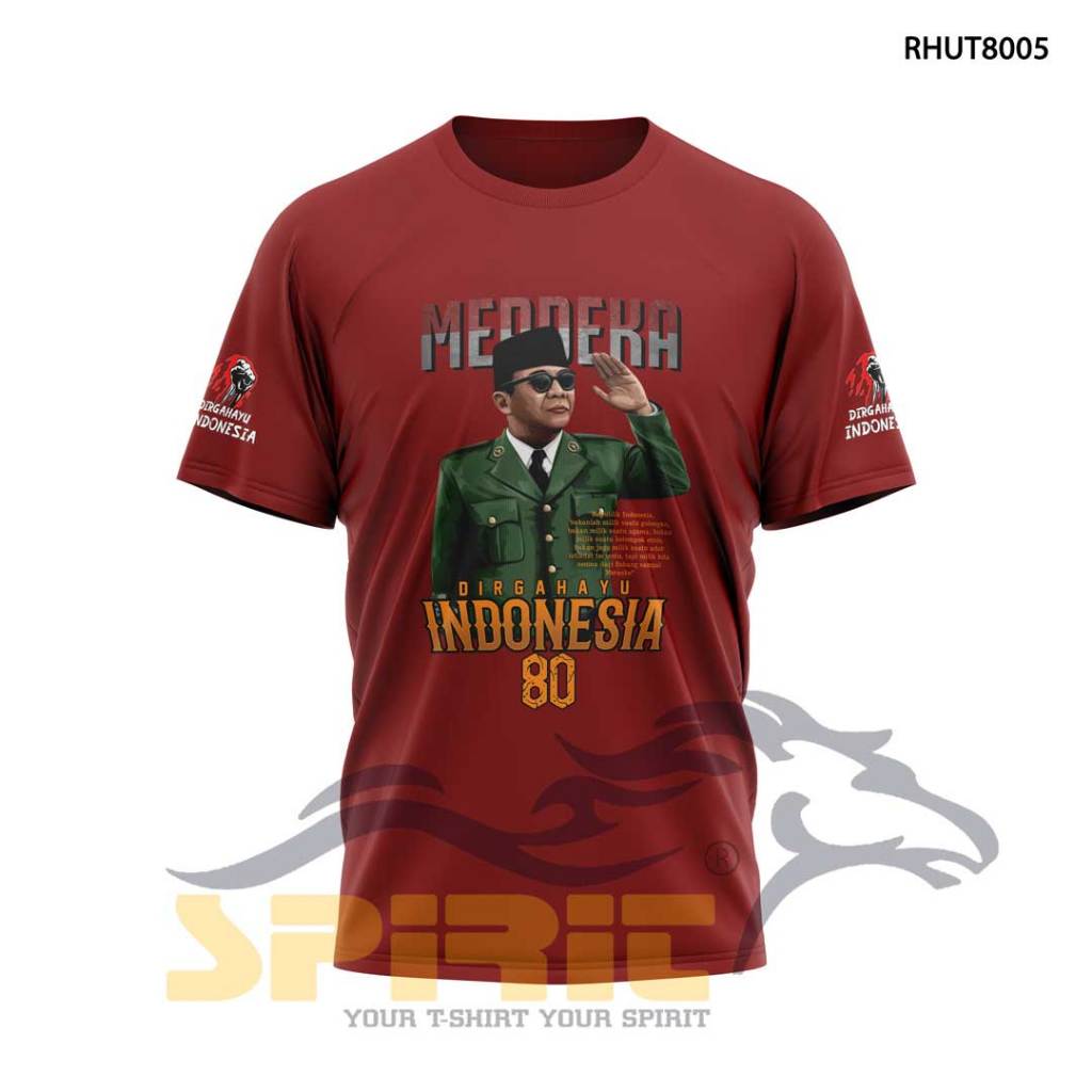 Jual Kaos HUT RI ke 80 Kaos 17 Agustus Baju Kemerdekaan Kaos Dirgahayu Republik Indonesia Kaos ...