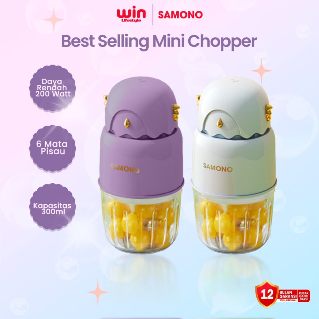 Jual SAMONO Food Chopper 150W Mini Chopper 300ML Multifungsi Chopper ...