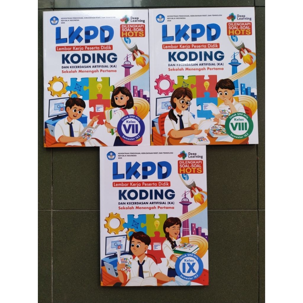 Jual LKPD KODING dan Kecerdasan Artifisial (KA) SMP/MTS kelas 7, 8, 9| semester 1&2| KurMer plus ...