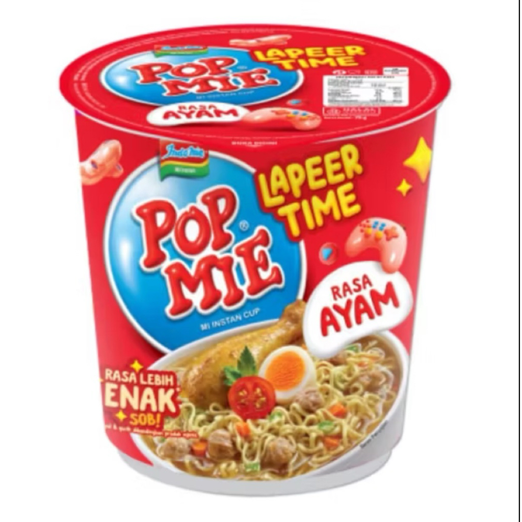 Jual POP MIE MI INSTAN LAPEER TIME AYAM ISI 24 CUP @ 75G ( 1 KARTON ...