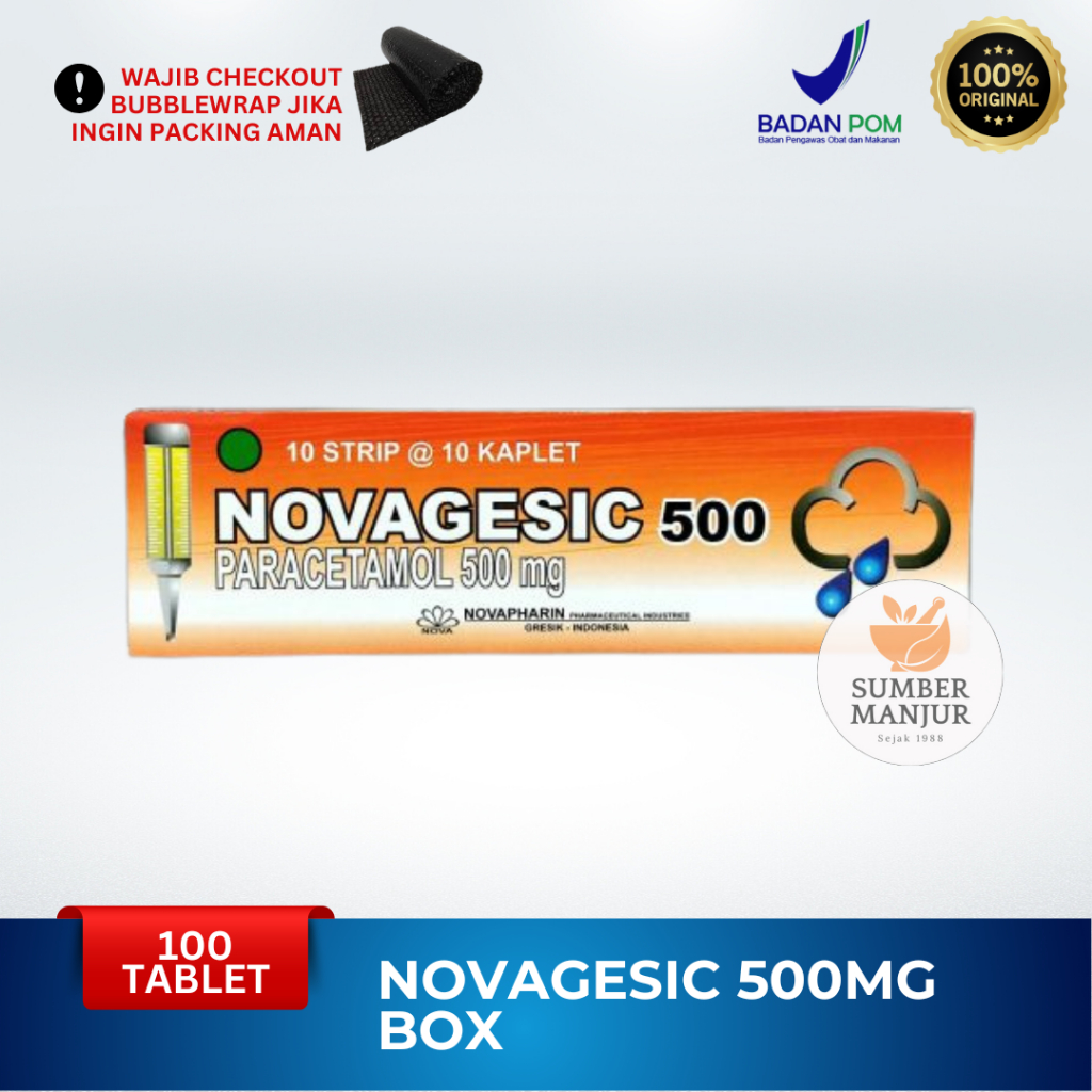 Jual NOVAGESIC PARACETAMOL 500 MG /OBAT DEMAM, SAKIT KEPALA,& NYERI ...