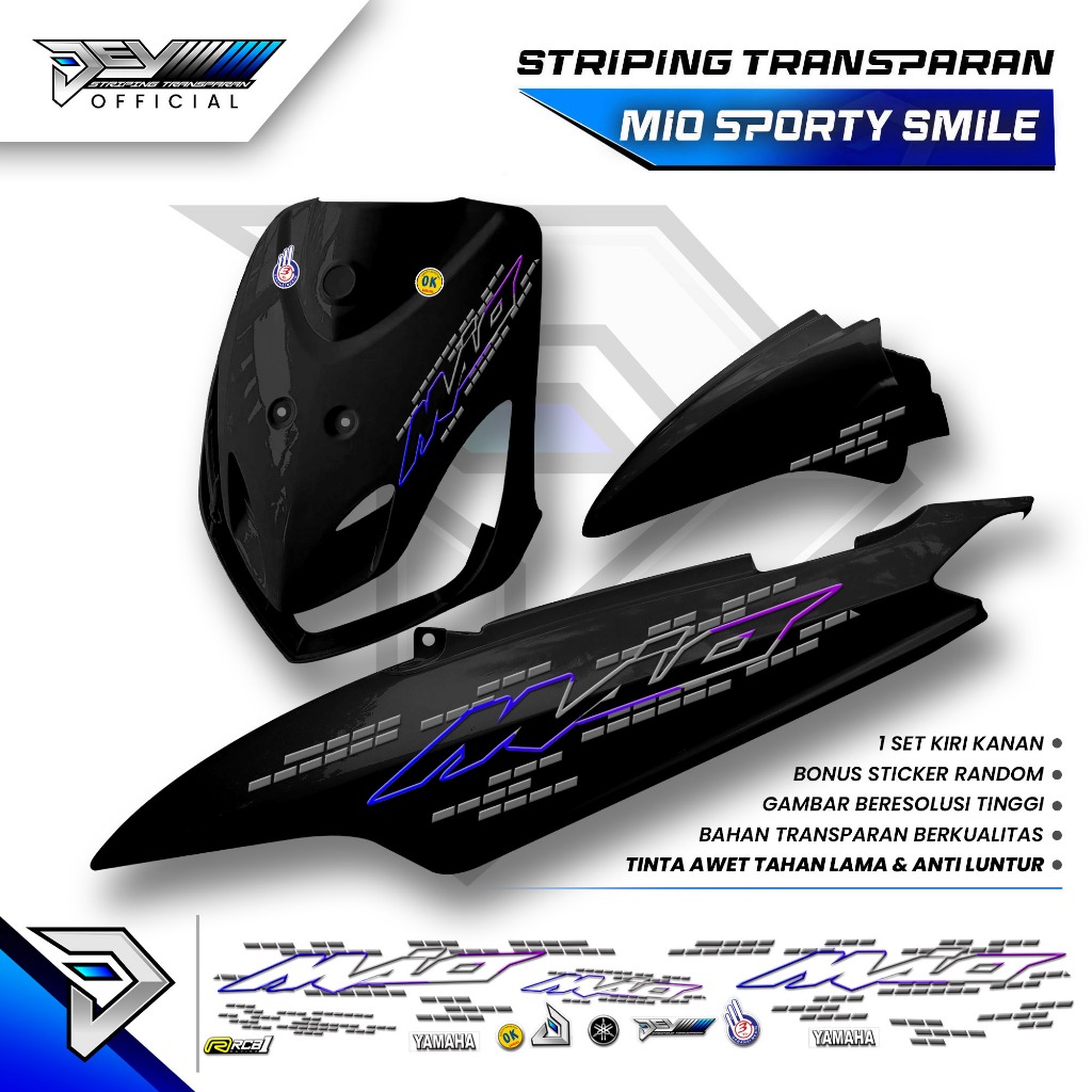 Jual STRIPING TRANSPARAN MIO SMILE | SPORTY NVX | STICKER BODY YAMAHA MIO KARBU | Shopee Indonesia