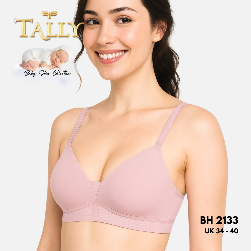 Jual TALLY Sarwendah BH 2133 Bra Tanpa Kawat Busa Tipis Bahan katun Baby Skin CUP A - B Kait 3 ...