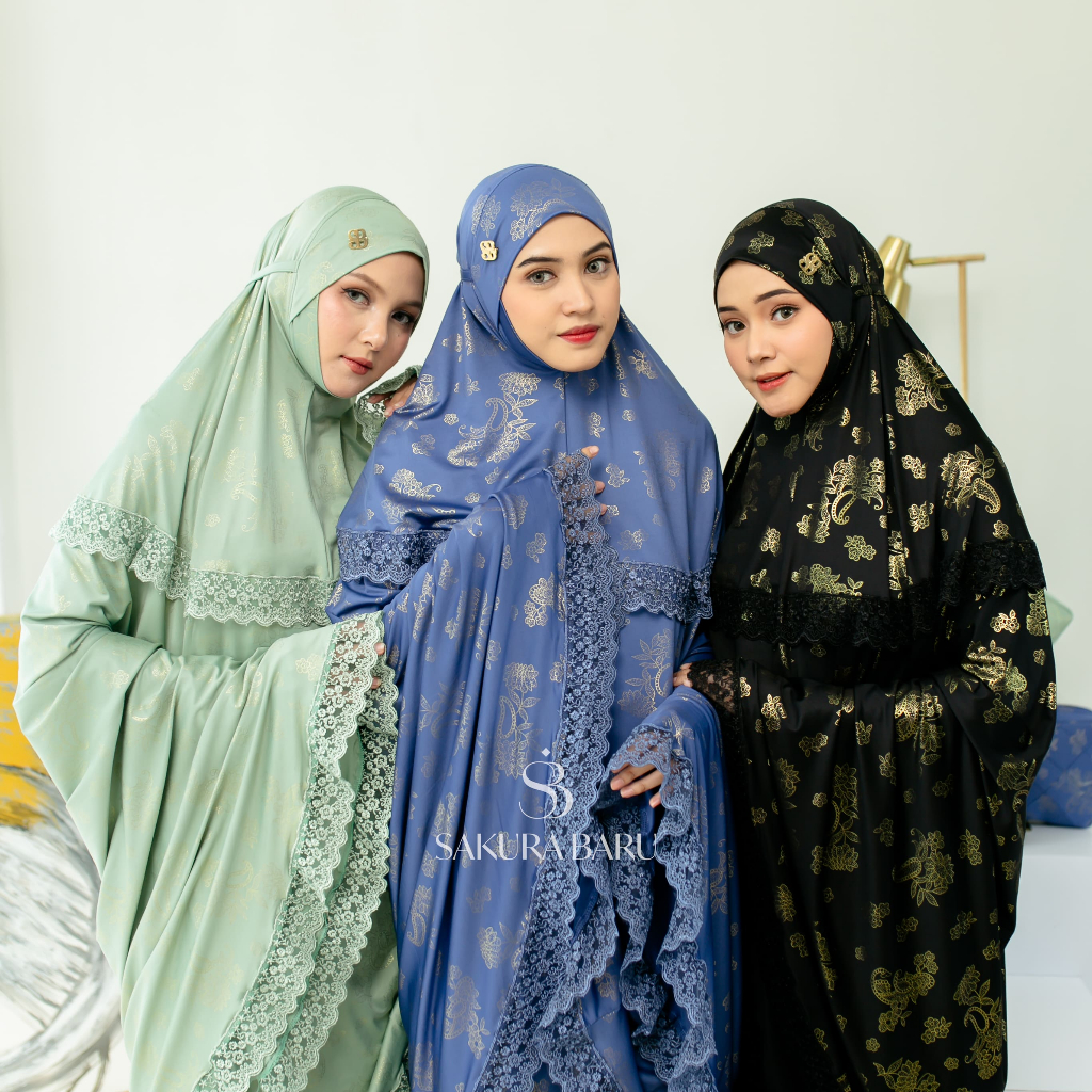 Jual Sakura Baru - Mukena Shanum Mimoza Wanita Muslim Dewasa Mukenah Renda Jumbo Penutup dagu ...