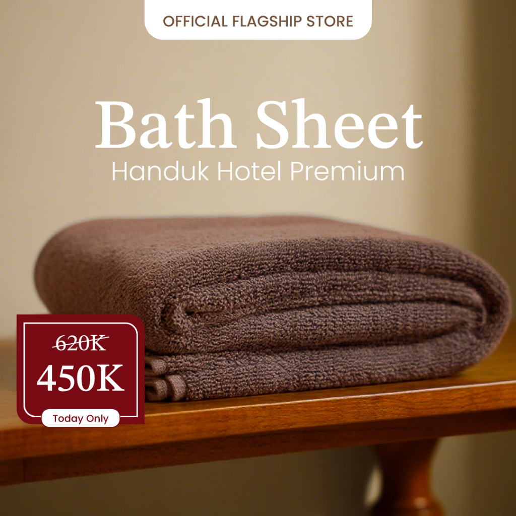 Jual Handuk Hotel Premium (85 x 160cm) 550gsm | BATH WELL | Cokelat Tua ...