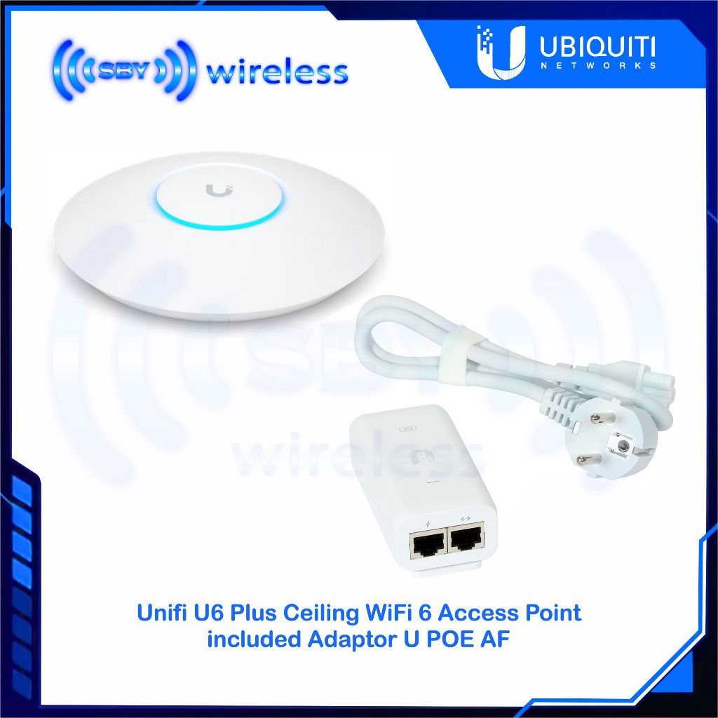 Jual Unifi U6 + Plus UBNT Ceiling WiFi 6 Access Point included Adaptor ...