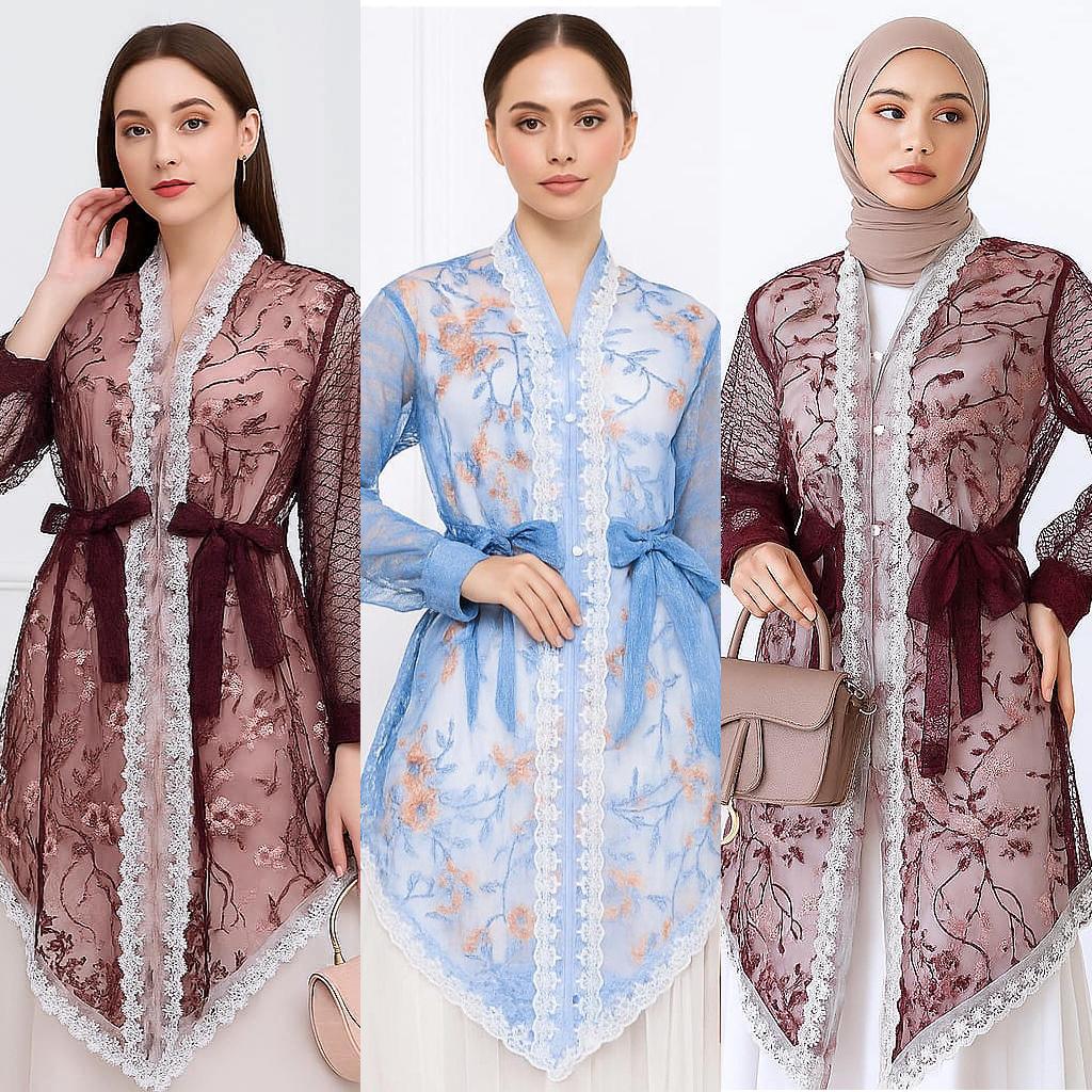 Jual Yesaya - Outer Brokat Renda Elegan | Outer Kebaya Modern | Outer Hijab & Non Hijab 26713 ...
