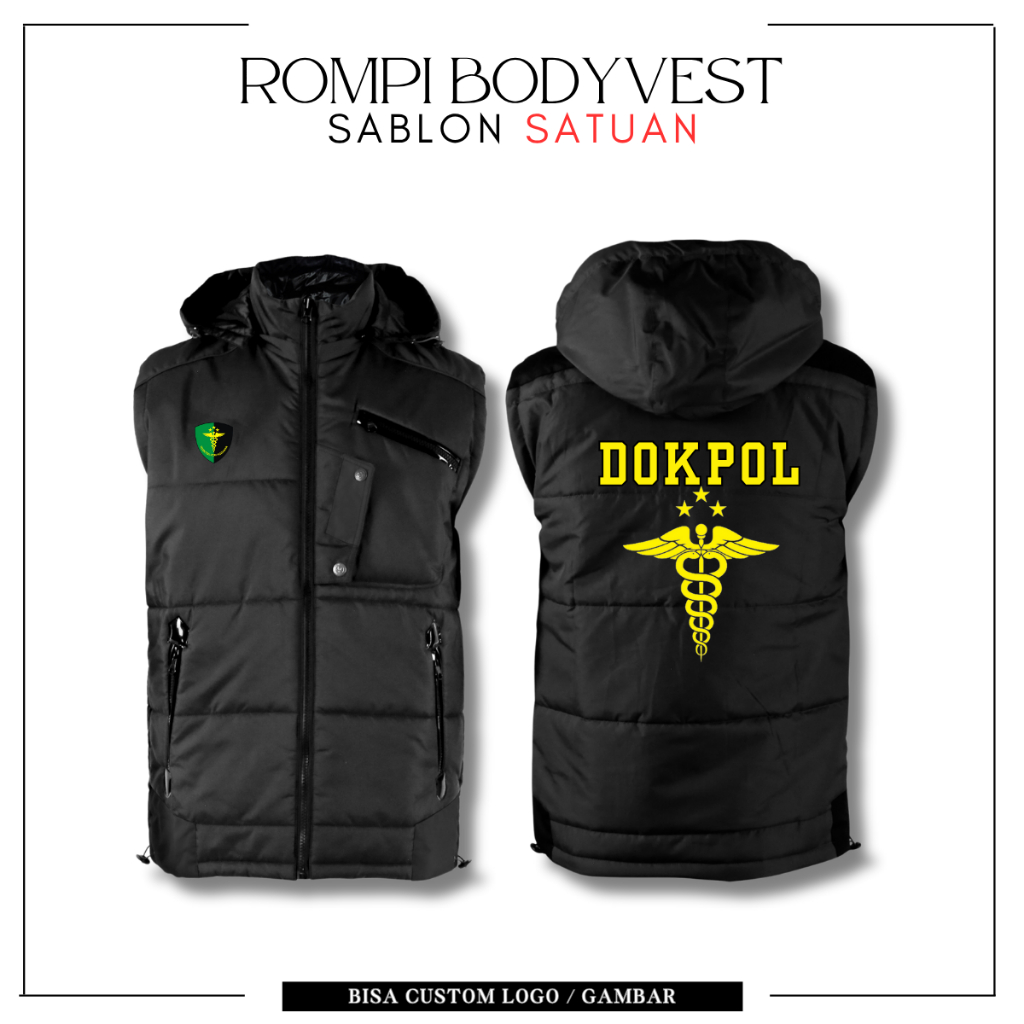 Jual Rompi Bodyvest Sablon Satuan Dokpol | Shopee Indonesia