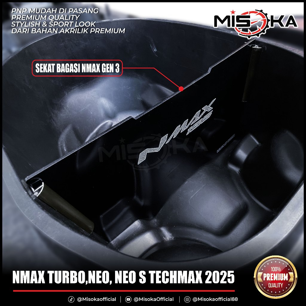Jual Misoka - Sekat bagasi nmax gen 3 neo neo s turbo techmax acriylic ...