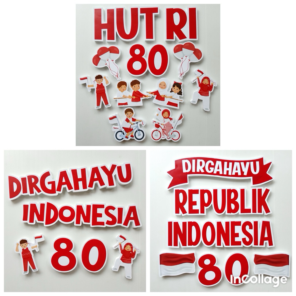 Jual BOARD TULISAN DEKORASI AGUSTUSAN HIASAN HUT RI 17 AGUSTUS 45 ...